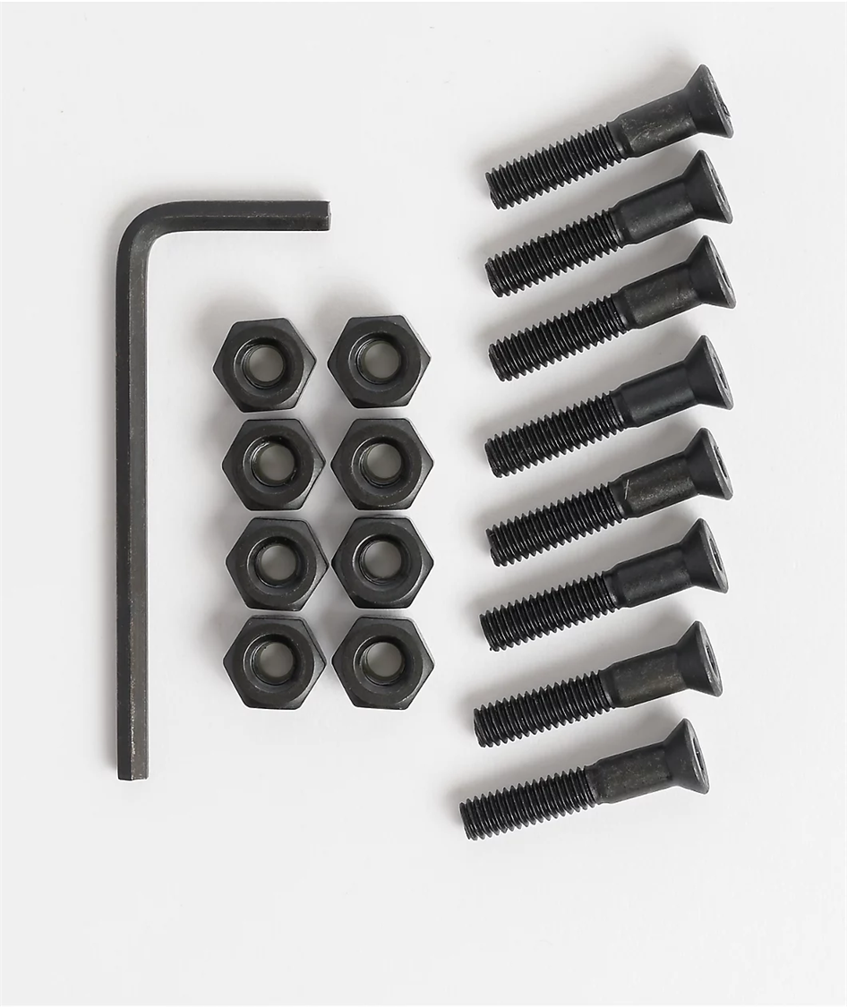 Skateboard Nut and Bolt Hardware black 25mm – ninefivenine
